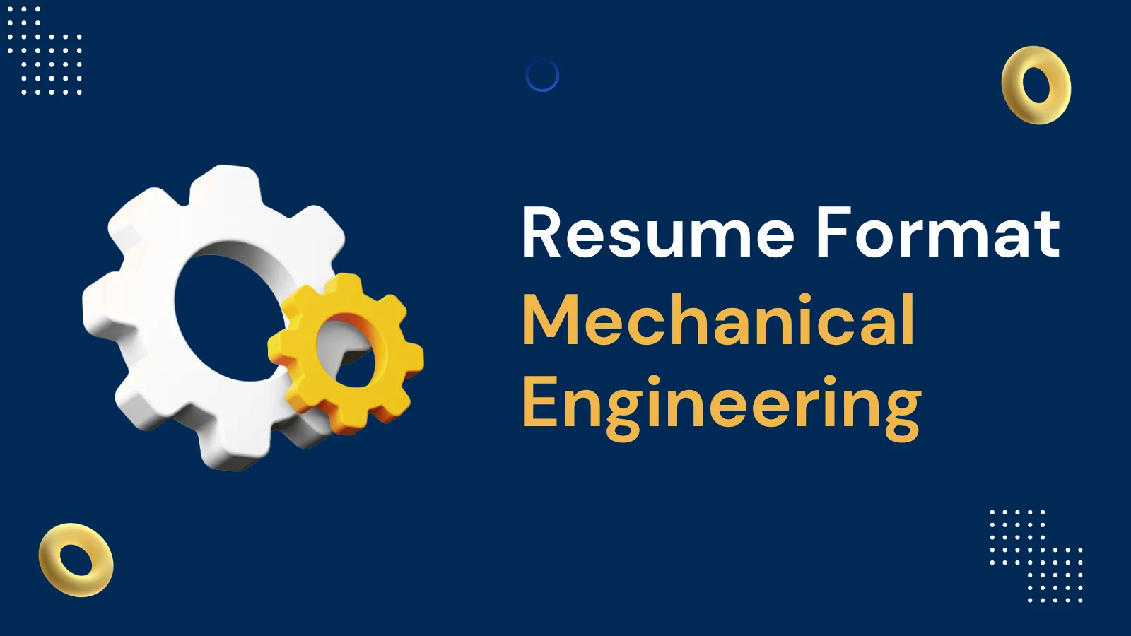 Resume Format for Freshers Diploma in Mechanical Engineering - Karmix
